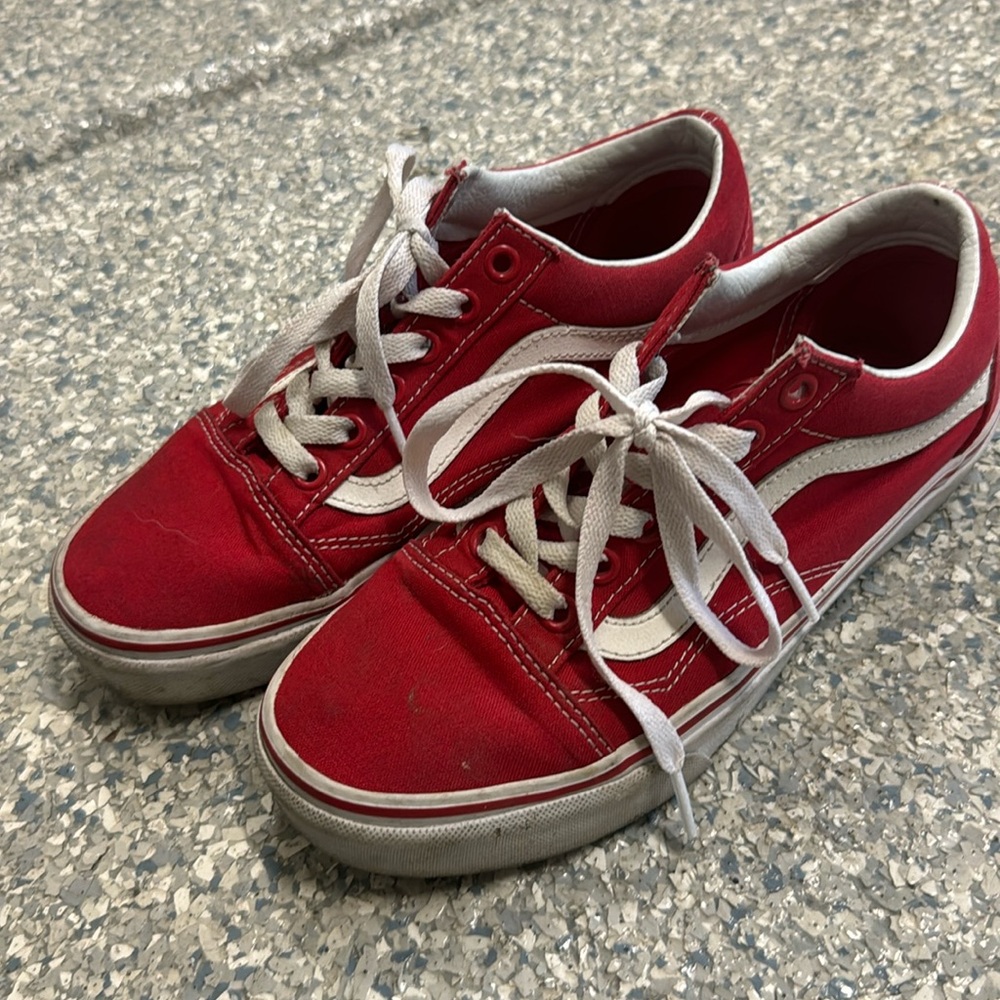 Vans Red Old Skool Shoes - Gem